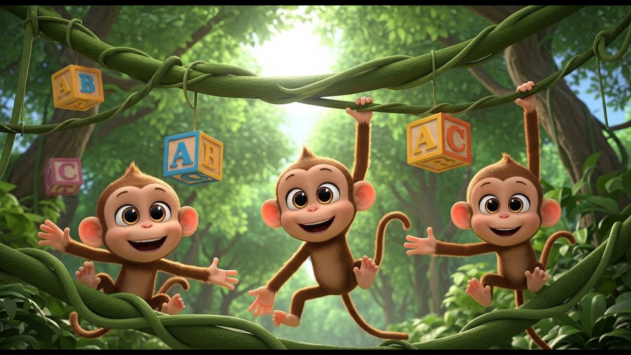 ABC Jungle Adventure with Monkeys | Kids’ Educational Alphabet Song ...