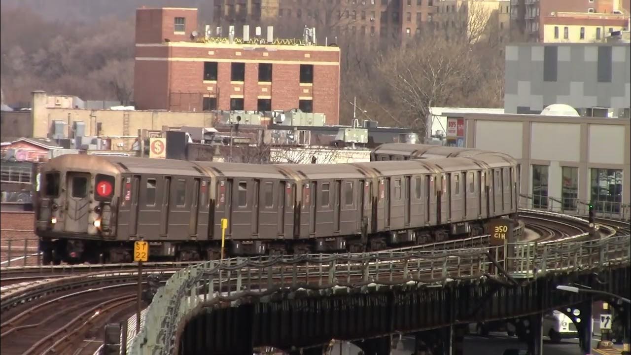 IRT Broadway/7th Avenue Line: 1 Trains & NIS Train at Marble Hill-225th St [R62, R62A, R142/A ...