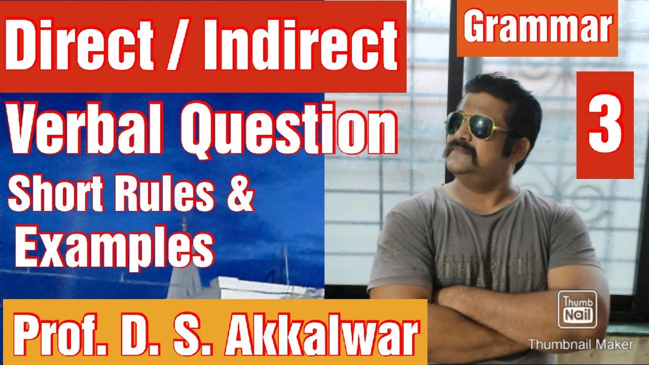 Direct & Indirect,Verbal Question Rules and Examples Part 3 - YouTube