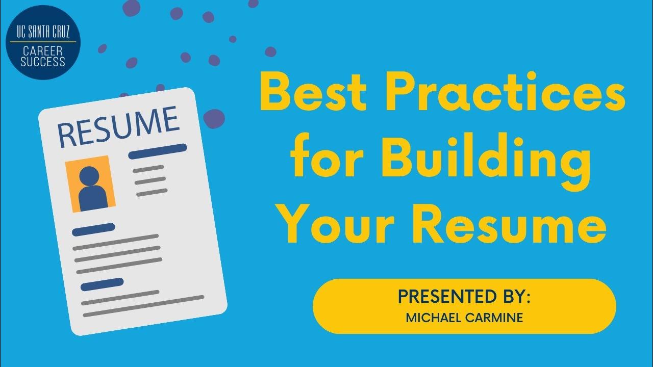 Resume Building Workshop - YouTube