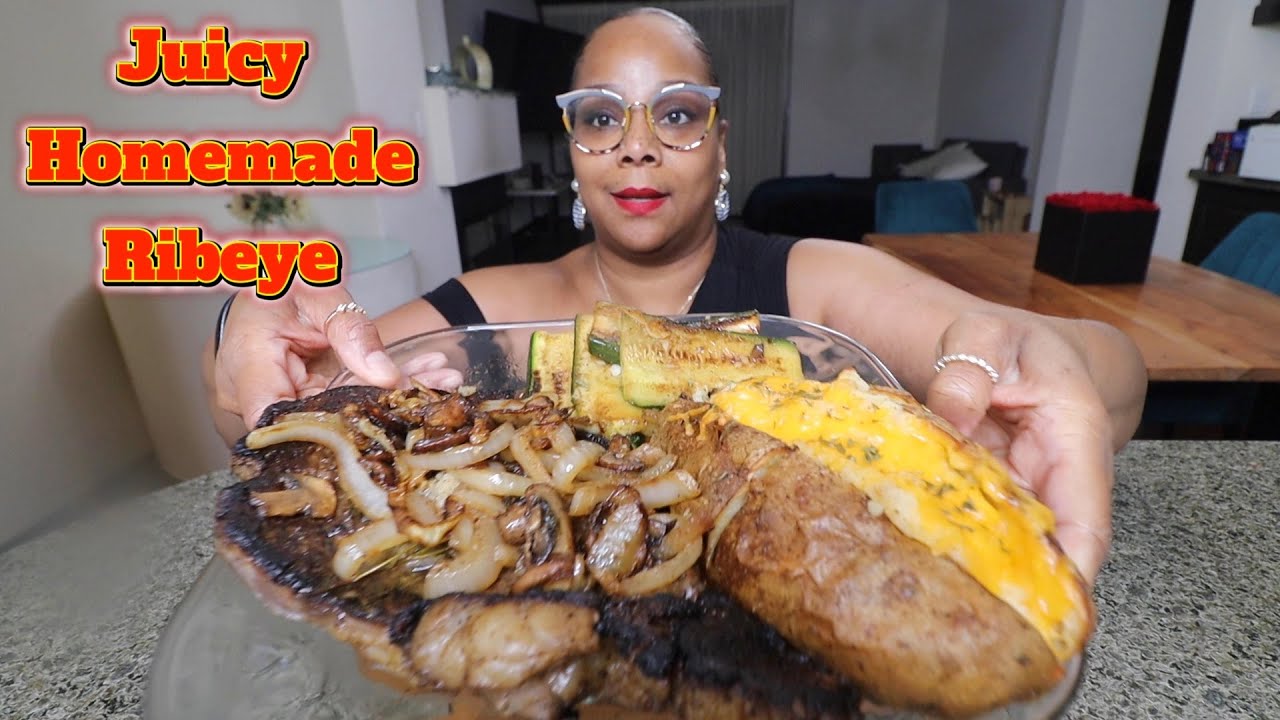 MADE HOMEMADE RIBEYE STEAK MUKBANG IN MY NEW POT SET 🔥 - YouTube