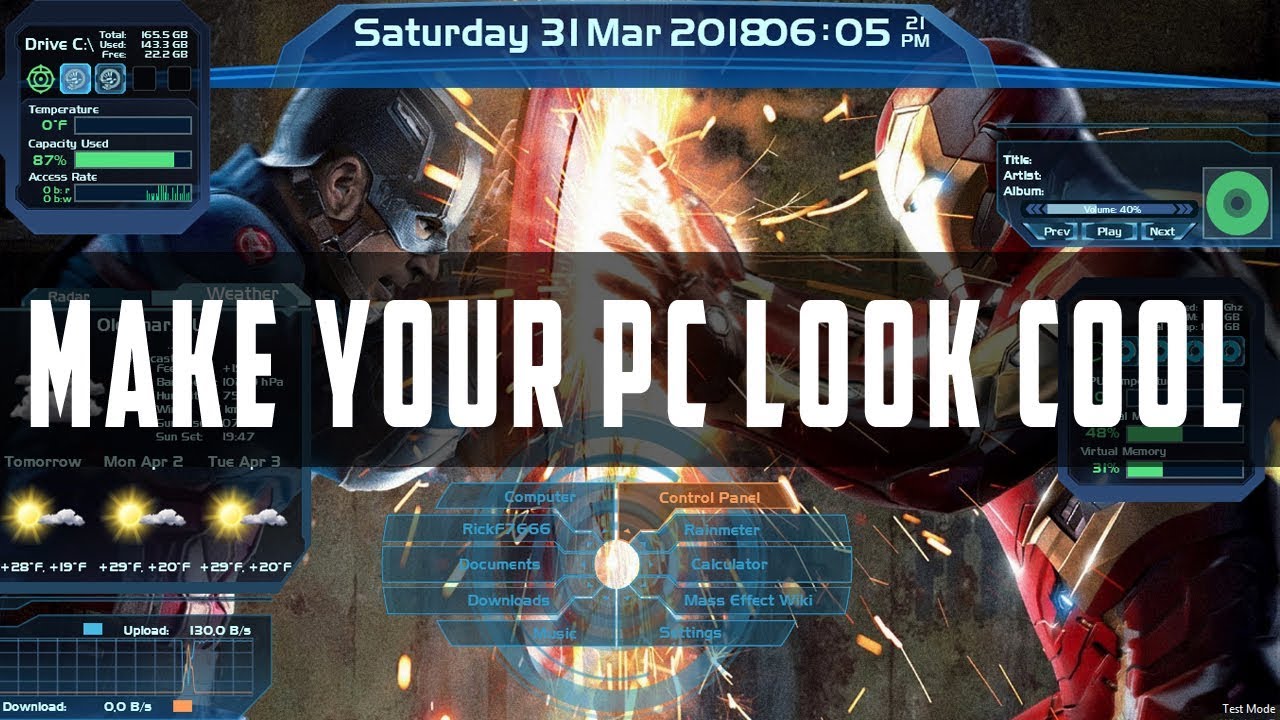 Mass Effect Rainmeter Skin