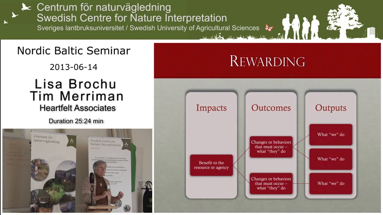 Nordic seminar on heritage and nature interpretation, Lisa Brochu & Tim ...
