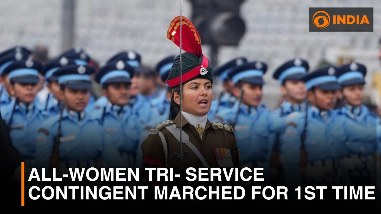 All-women tri- service contingent marched for 1st time | 75th Republic ...