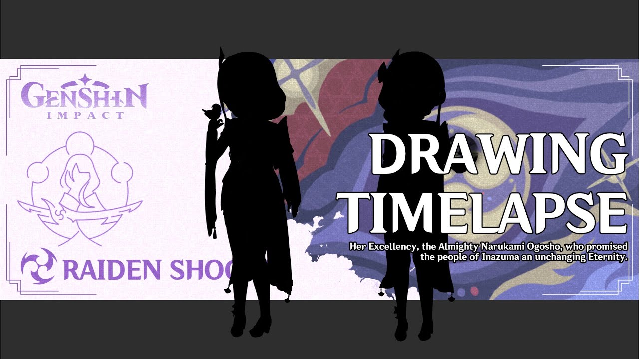 [ Drawing timelapse ] Raiden shogun Genshin Impact - YouTube
