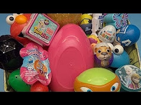 NEW Huge 101 Surprise Egg Opening! Kinder Surprise Disney Frozen Elmo ...