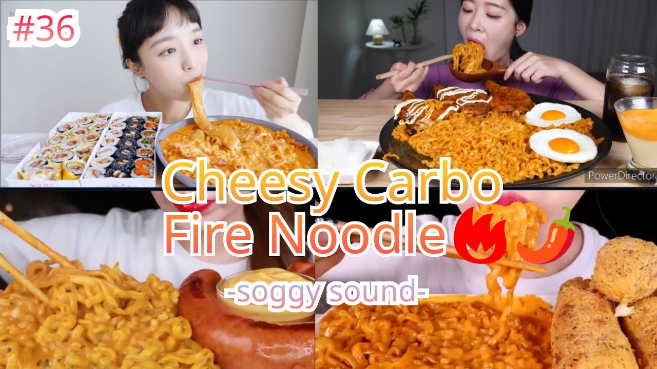 【BEST ASMR】Cheesy Carbo Fire Noodle #36 MUKBANG Nado,Fume,LESA ASMR ...