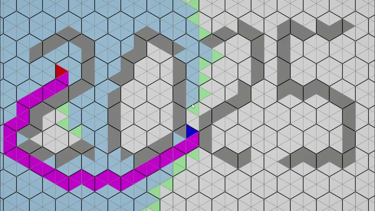 Unity A* pathfinding in hexagon/triangular grid. - YouTube