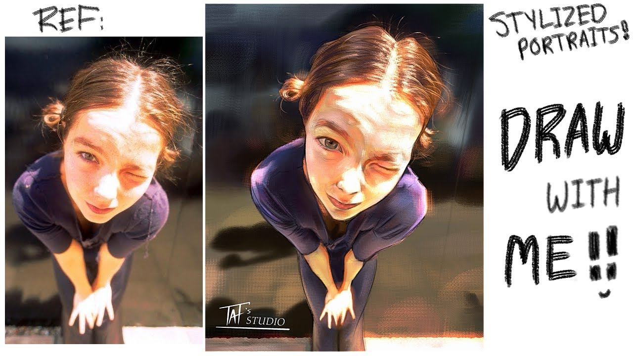 DRAW WITH ME! | Stylized Portraits - YouTube
