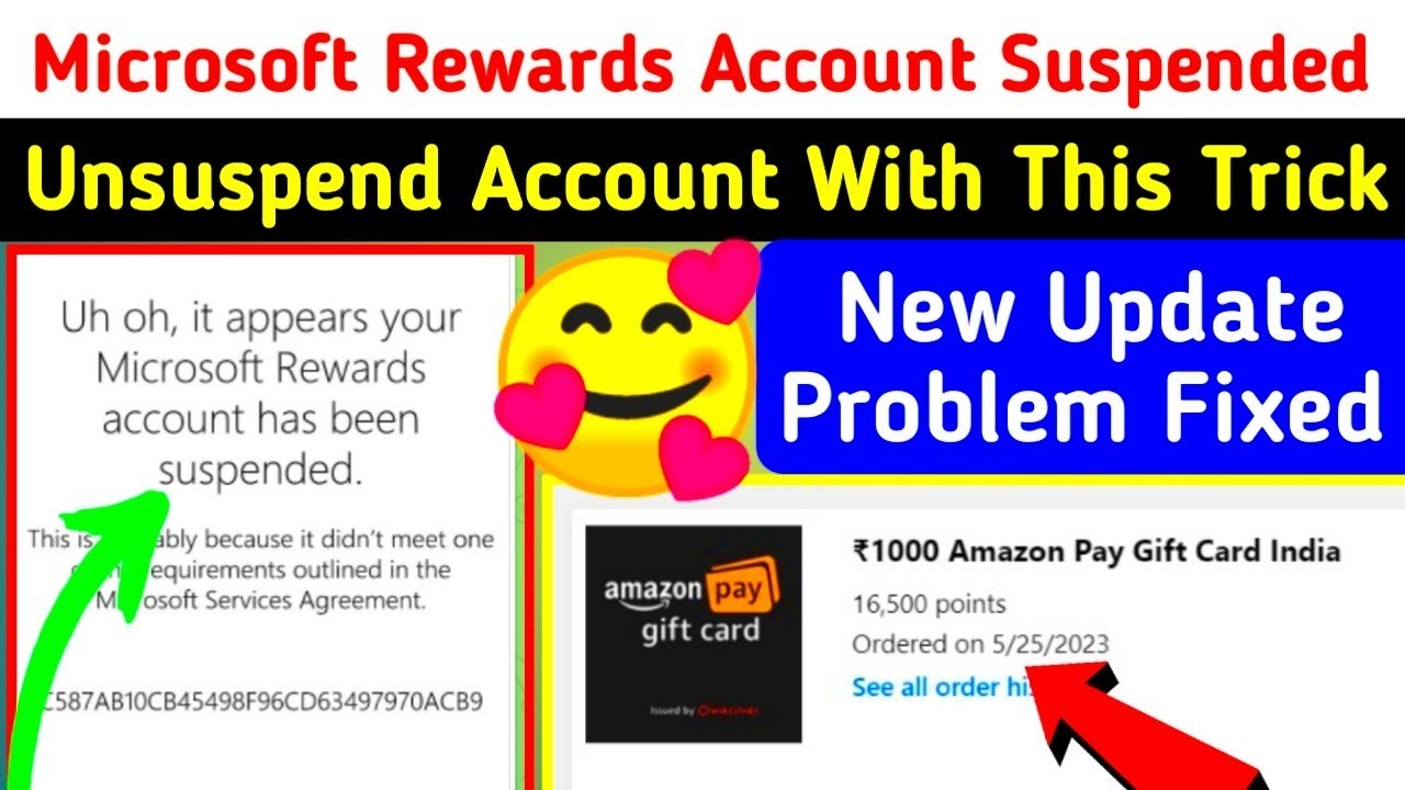 how to unsuspend microsoft rewards account | 100% Unsuspend Trick ...