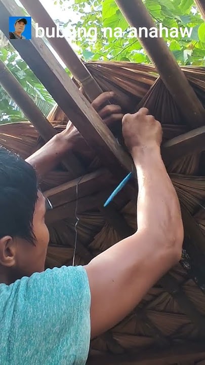 pag gawa ng bubong na anahaw #short #shorts #shortvideo #shortsviral - YouTube