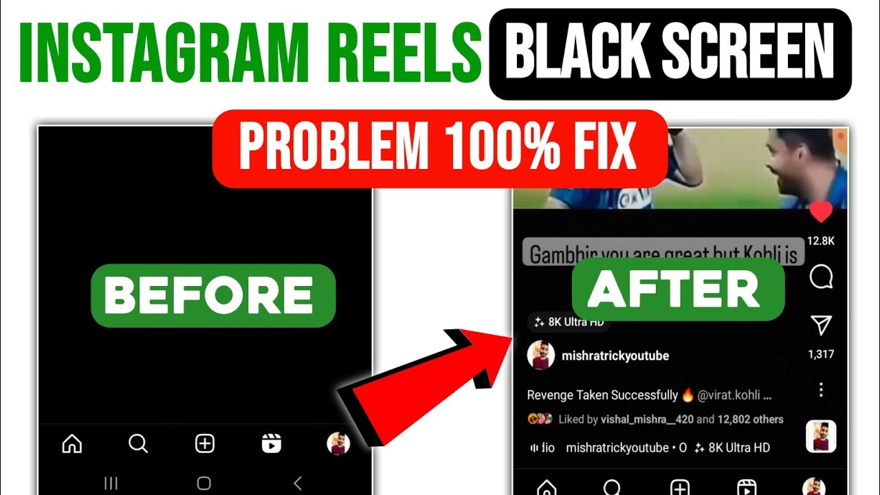 Instagram reels black screen problem | how to fix Instagram black screen reels problem | # ...