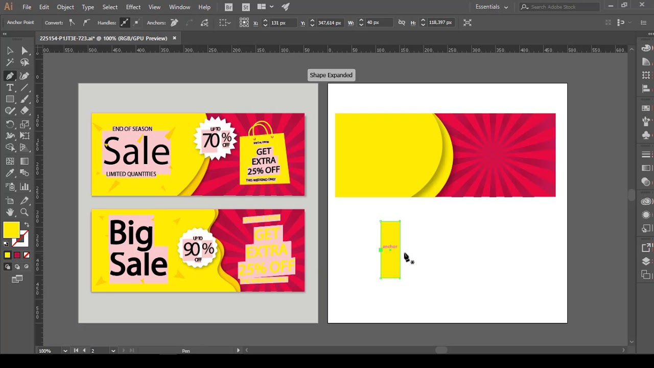 Học adobe illustrator - Thiết kế banner quảng cáo - YouTube