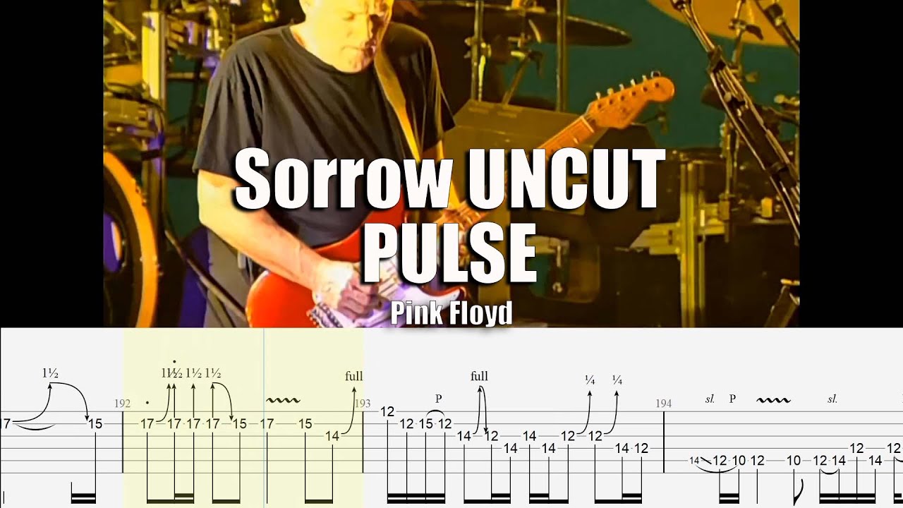 Sorrow PULSE UNCUT | Pink Floyd | Guitar Tab & Playalong - YouTube