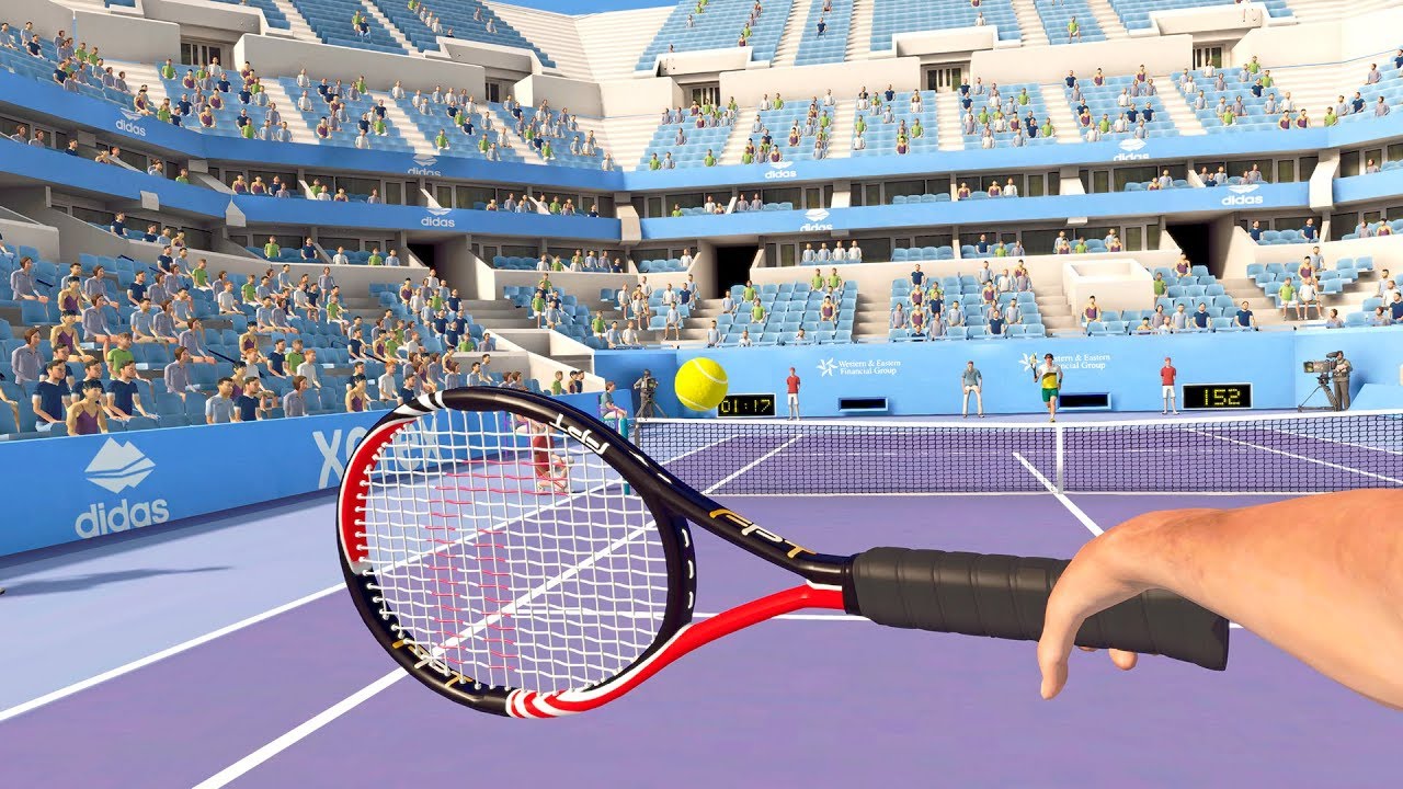 Playing Tennis in VR - First Person Tennis - The Real Tennis Simulator ...