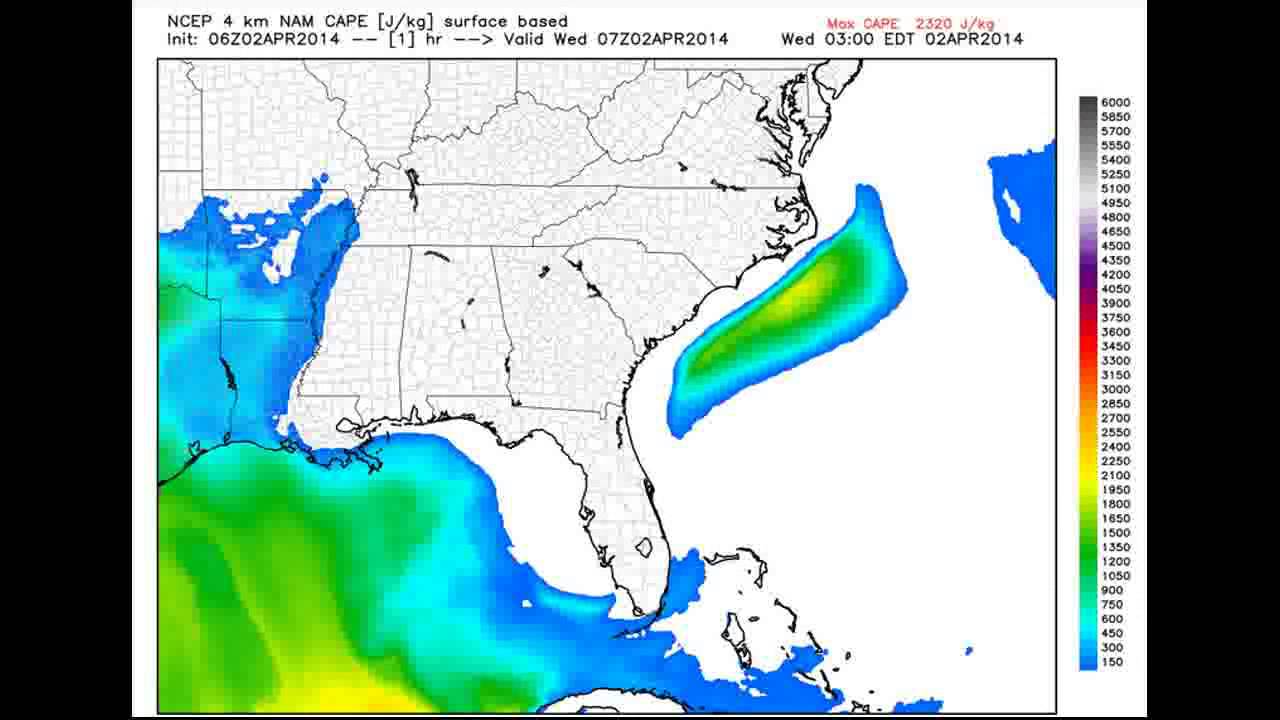 NAM Forecast Model Update 04/02/2014 - AM Post - YouTube