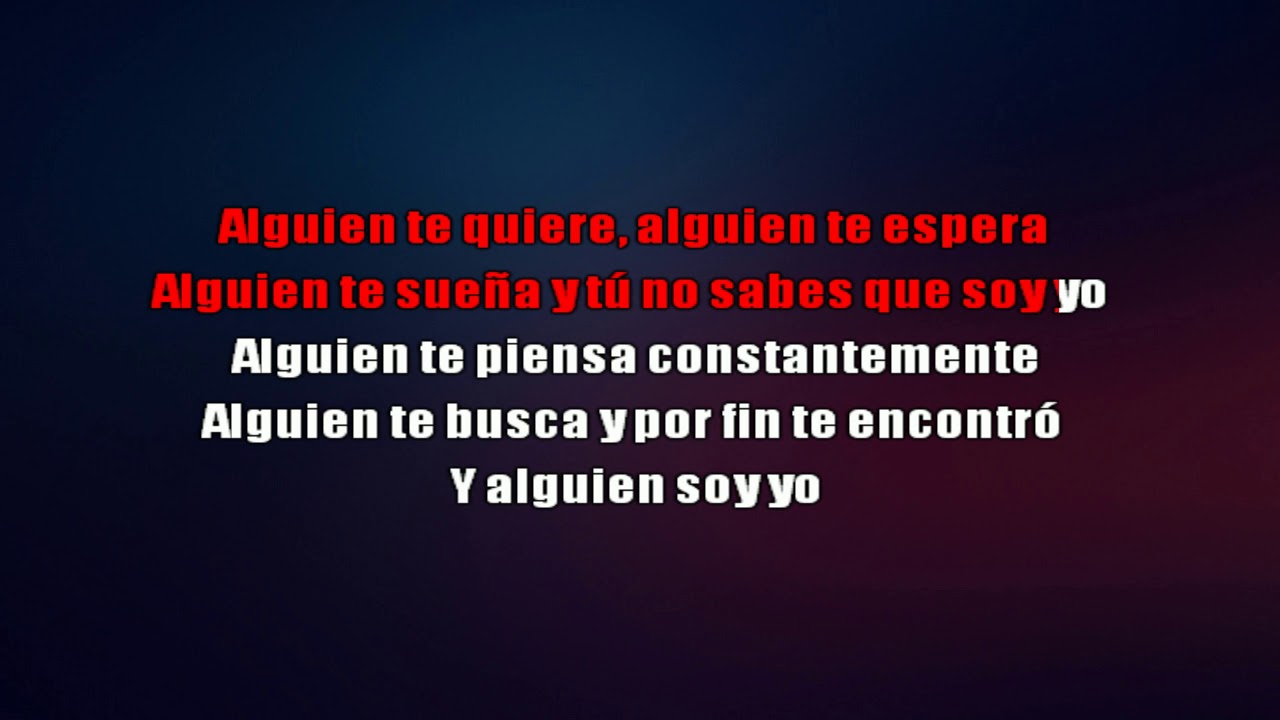 Alguien Soy Yo - Enrique Iglesias (Karaoke) - YouTube