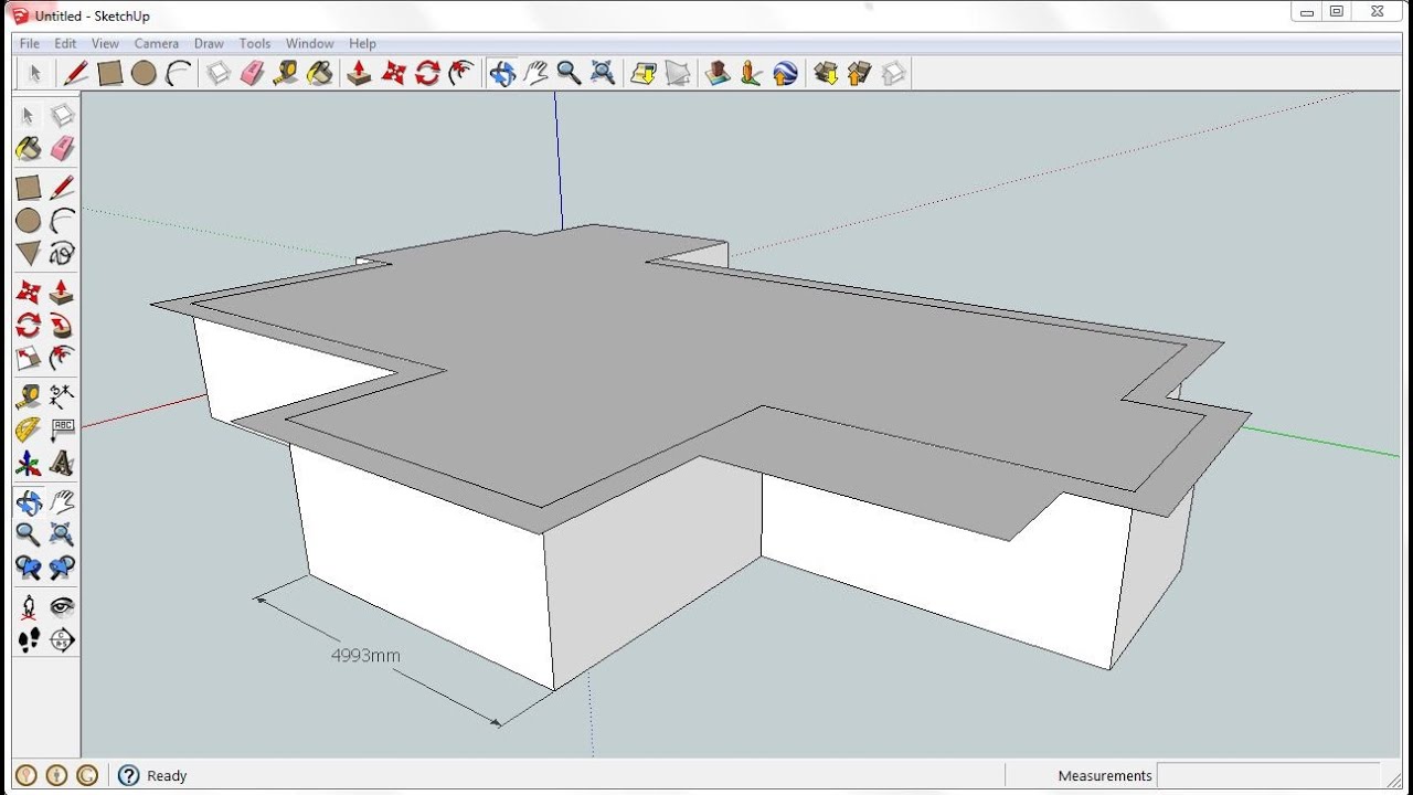 Sketchup house: Step 1, Draw the walls - YouTube