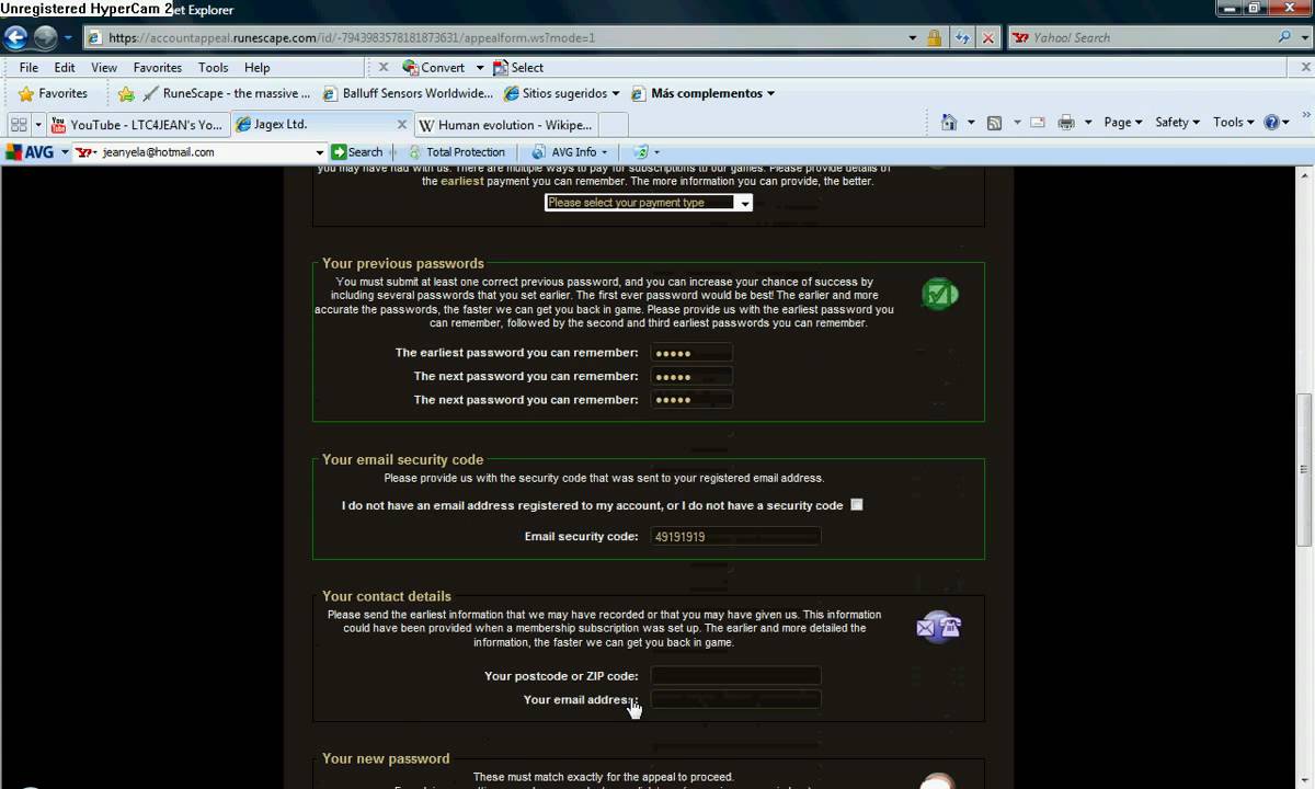 how to recover an lost or forgot password in runescape - YouTube