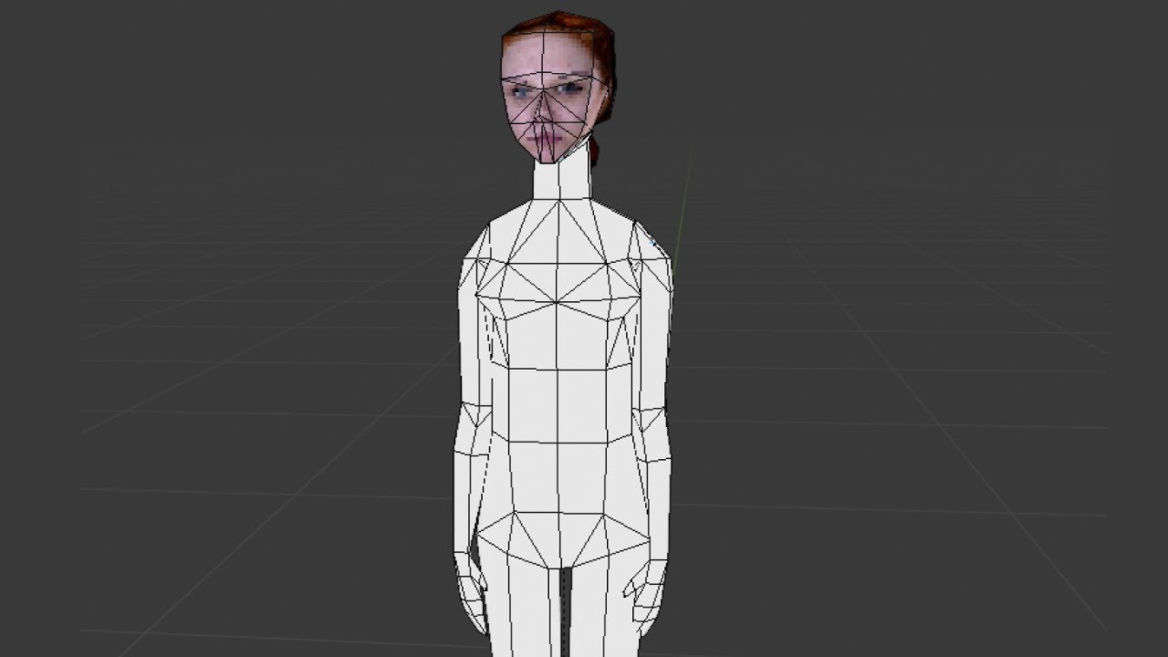 Low Poly Modeling Part 2/3 - PS1 Female Character - Alicia Head and ...