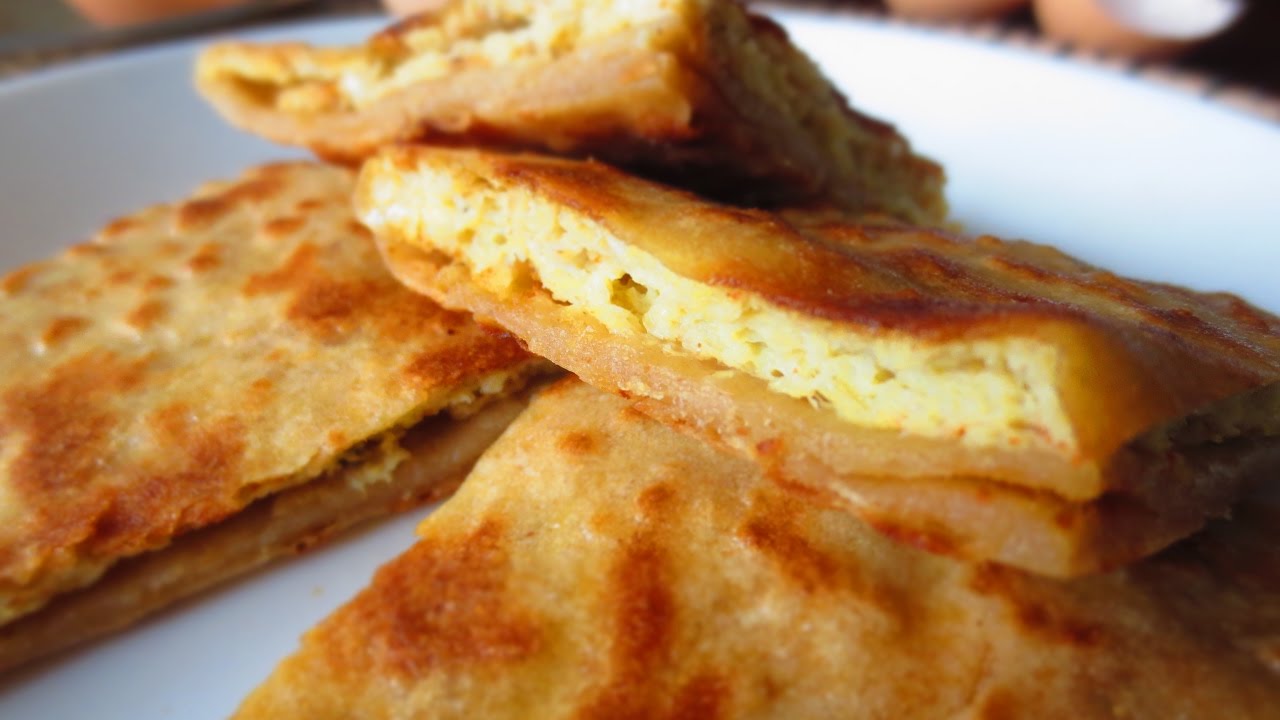 Egg Paratha (traditional style)(Puffed paratha, no spilling out of egg ...