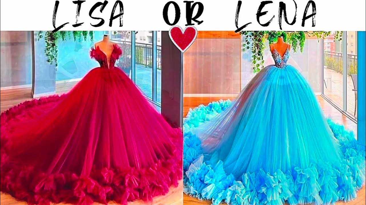 Choose Your Gift 🎁 Lisa Or Lina [FASHION STYLISH] Red Vs Blue Dress 💗 @GIFTSHORT - YouTube