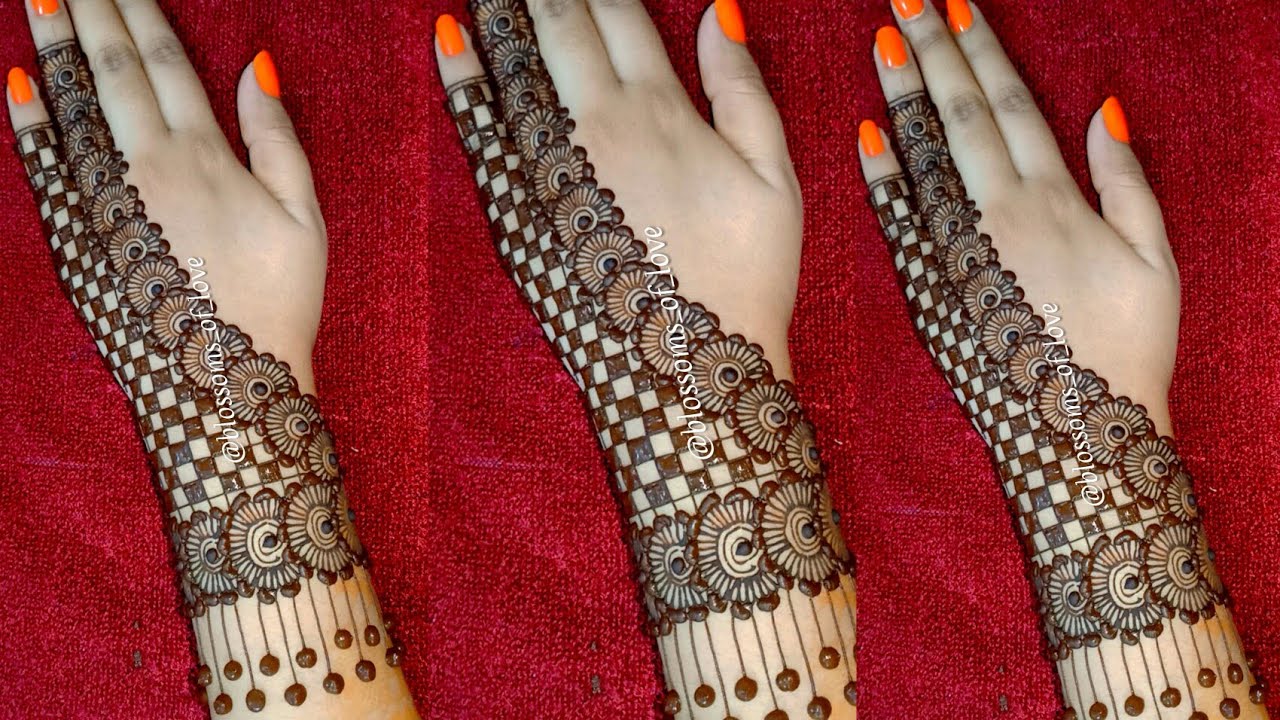 Simple Check Mehndi Design #shorts - YouTube