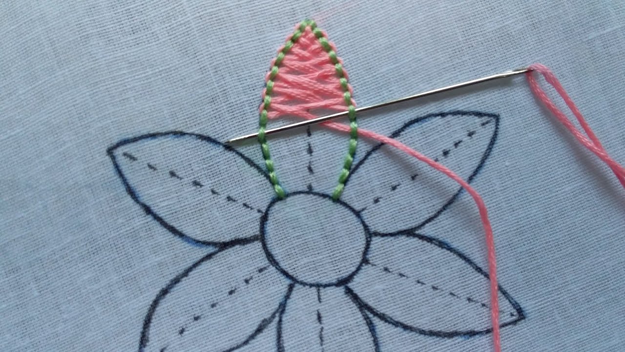 Easy Needle Weaving Flower Embroidery stitch/floral flower embroidery ...