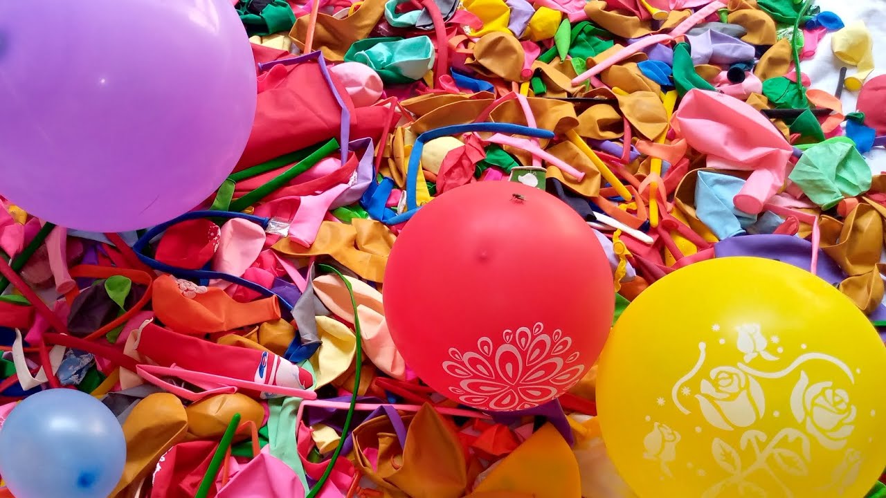 Yellow red purple balloon Poping balloon Outdoor balloon Amazing ...