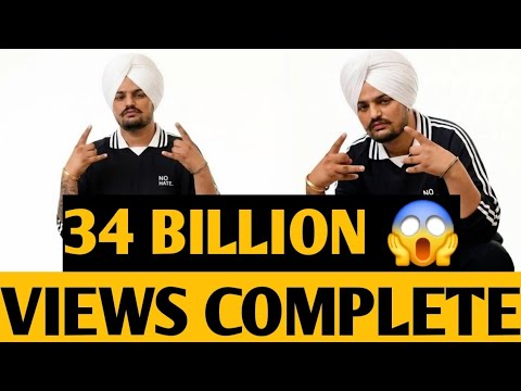 Sidhu Moose Wala • 34 Billion Views Complete 😳 • Big Update - YouTube