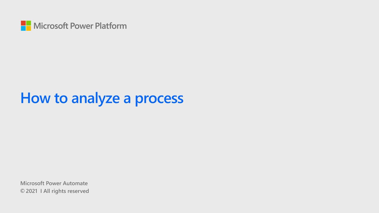 How to analyze a process using Process Advisor - YouTube