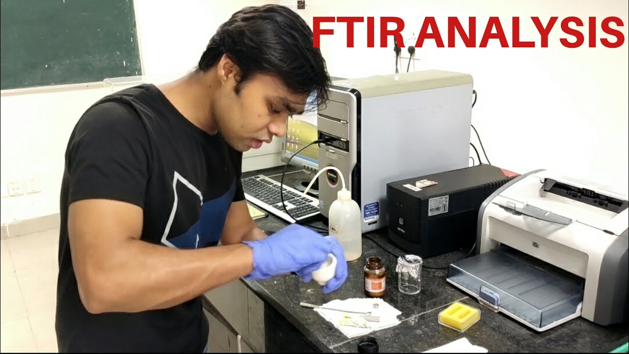 How to take FTIR data by FTIR Instrument|| lable of peak||sample ...