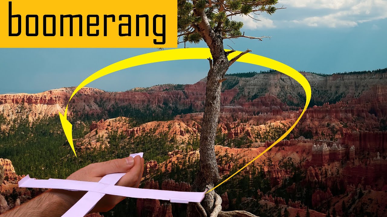 how to make boomerang with paper easy really come back | origami - YouTube