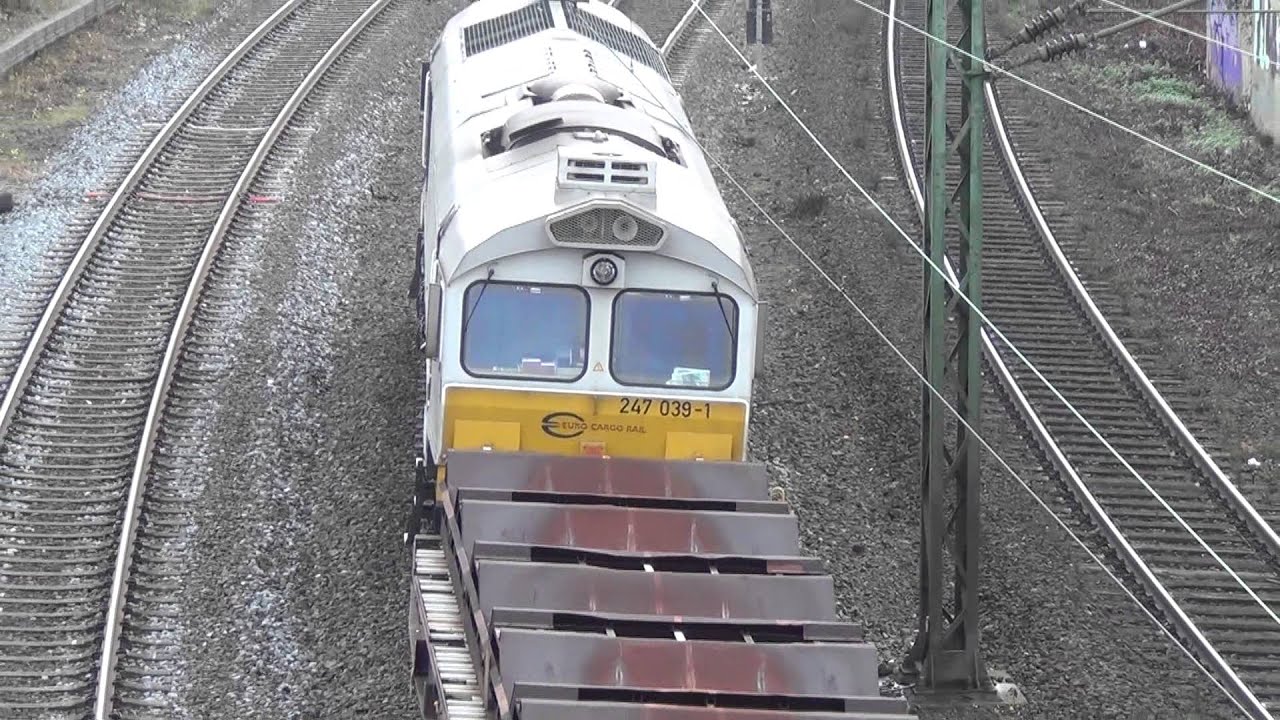 Class 66 (77) Vollbremsung - BR 247 - train emergency brake - YouTube
