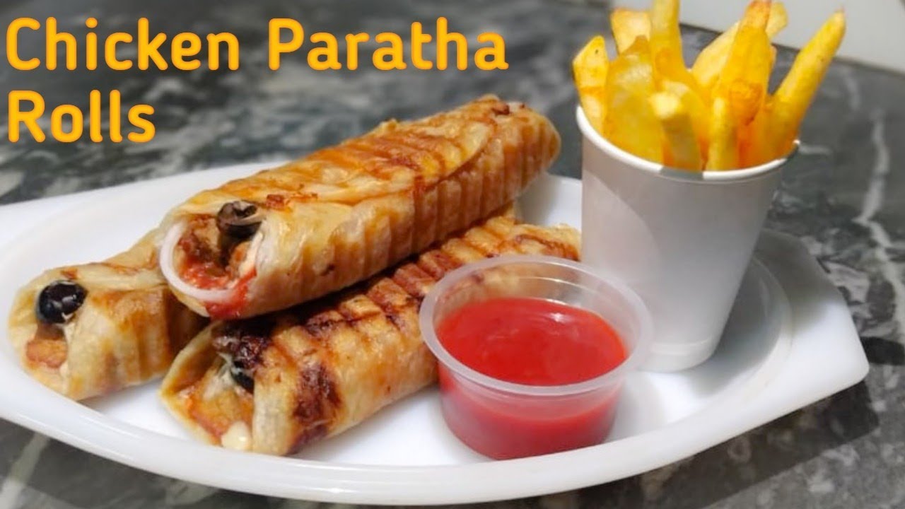 Chicken Paratha Rolls Recipe 🌯🌯|how to make paratha rolls - YouTube