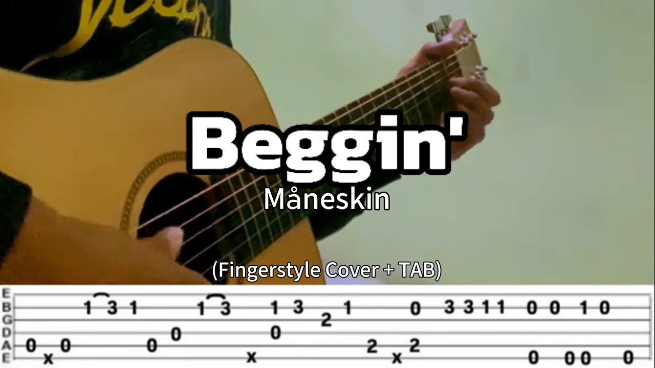 Beggin' - Måneskin (Fingerstyle Guitar Cover + TAB) - YouTube