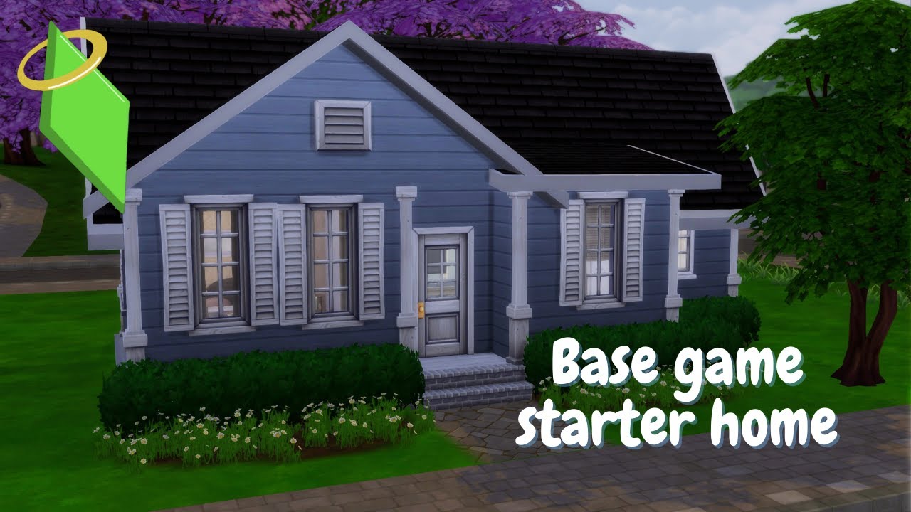 Building a base game starter home // Speed build in the Sims 4 - YouTube