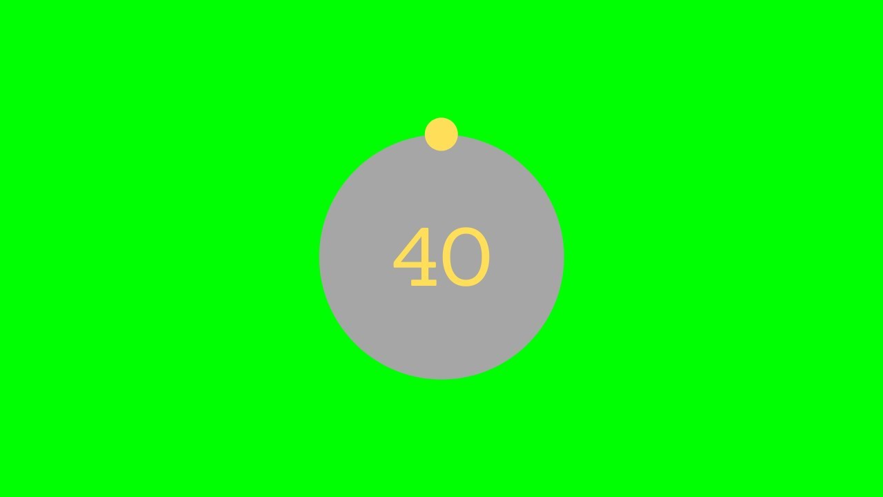 40 Second timer with a green screen - YouTube