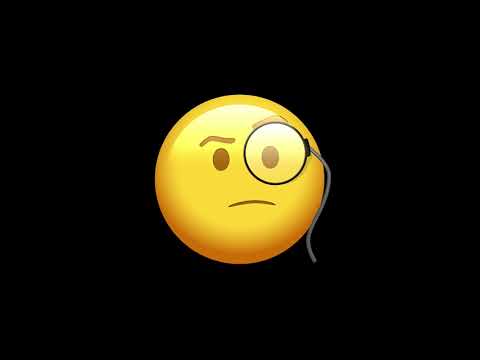 Face With Monocle animated emoji Green screen all faces - Intro Video Maker