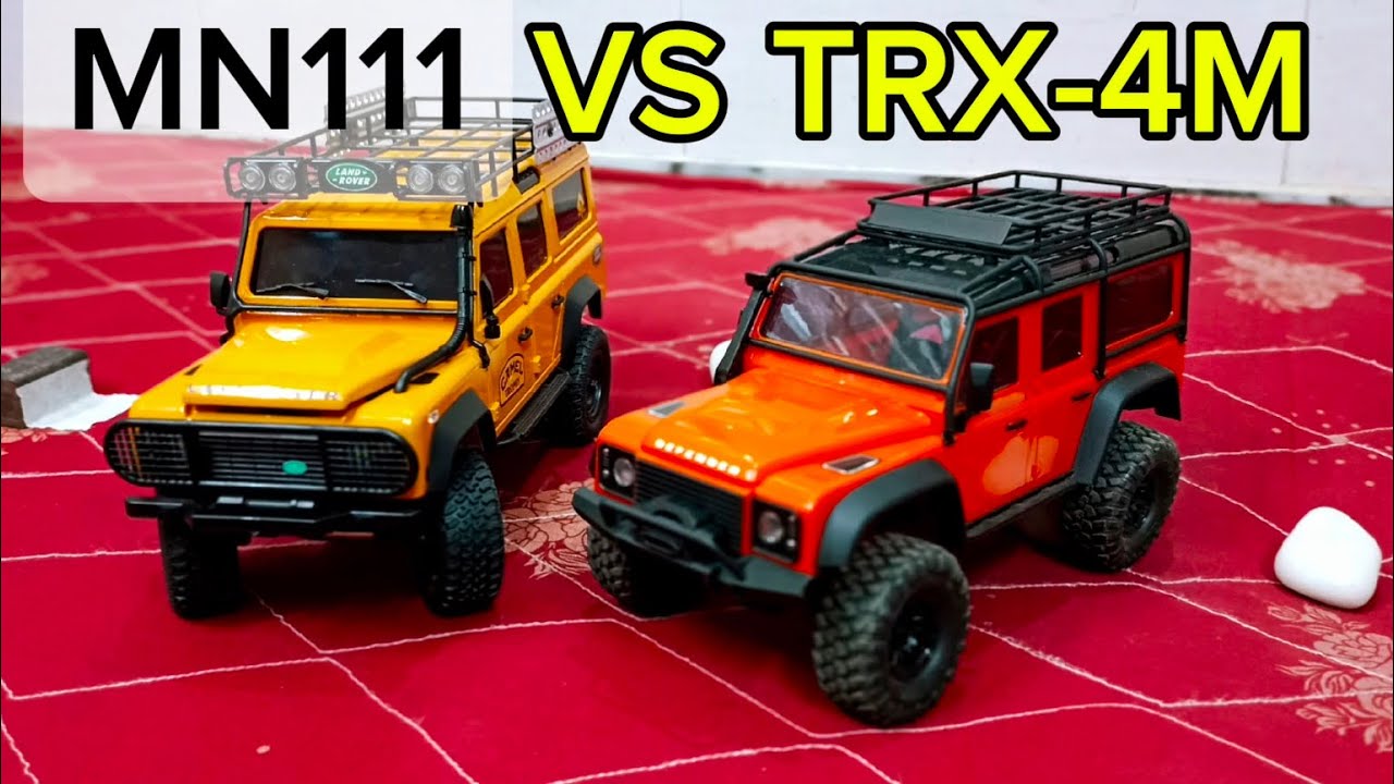 TRAXXAS TRX4M vs MN 111 DEFENDER RC CAR - YouTube