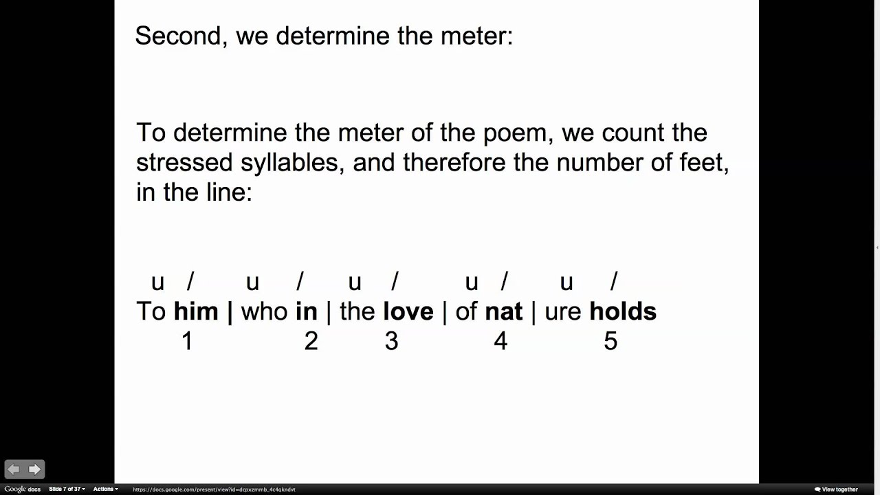 Poetic Rhythm and Meter1.mov - YouTube