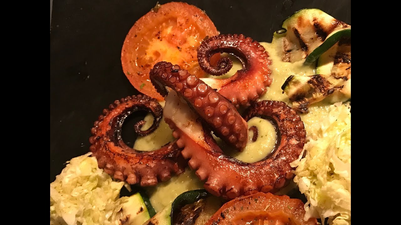 POLPO ALLA GRIGLIA 🐙 con verdure/Grilled Octopus 🐙 - YouTube