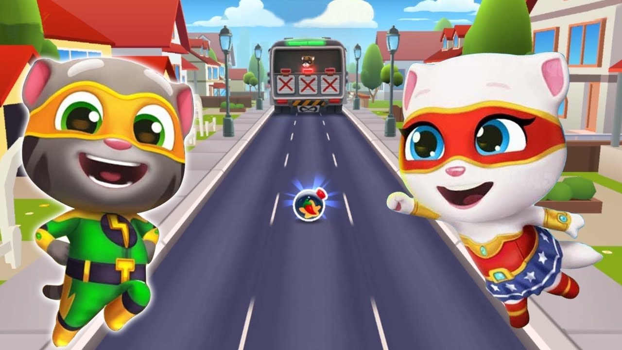 talking tom gold run - Super Angela fight with boss and unlocked Super ...