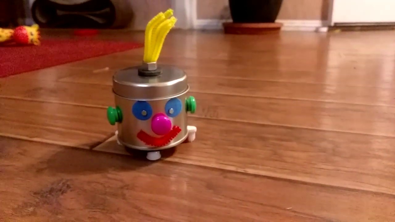 DIY Tin Robot With Vibrating Motor - YouTube