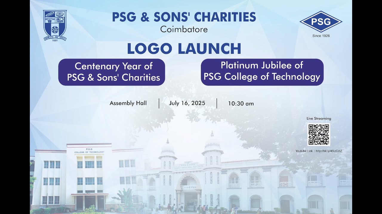 Logo Launch of PSG & Sons’ Charities Centenary Year and PSGCT Platinum ...