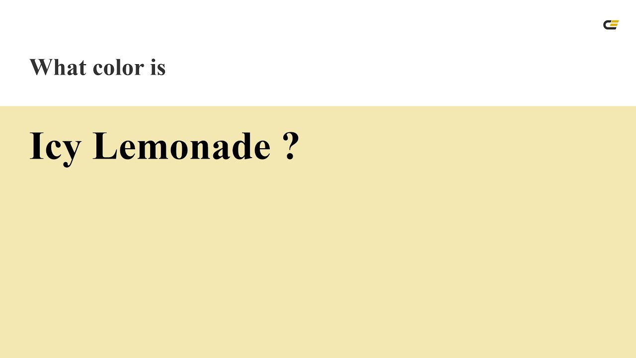 Icy Lemonade color #f4e8b2 hex Cool Brown color f4e8b2 - YouTube