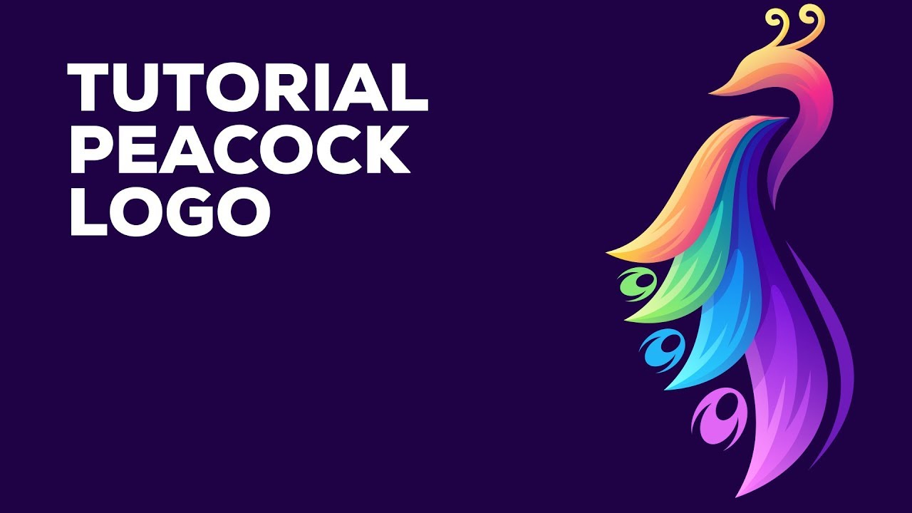 Peacock Full Color logo Using Corel Draw - YouTube