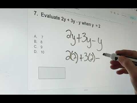 IAR Math Practice Chapter 3 Lesson 2 Problem 7. Expressions involving ...