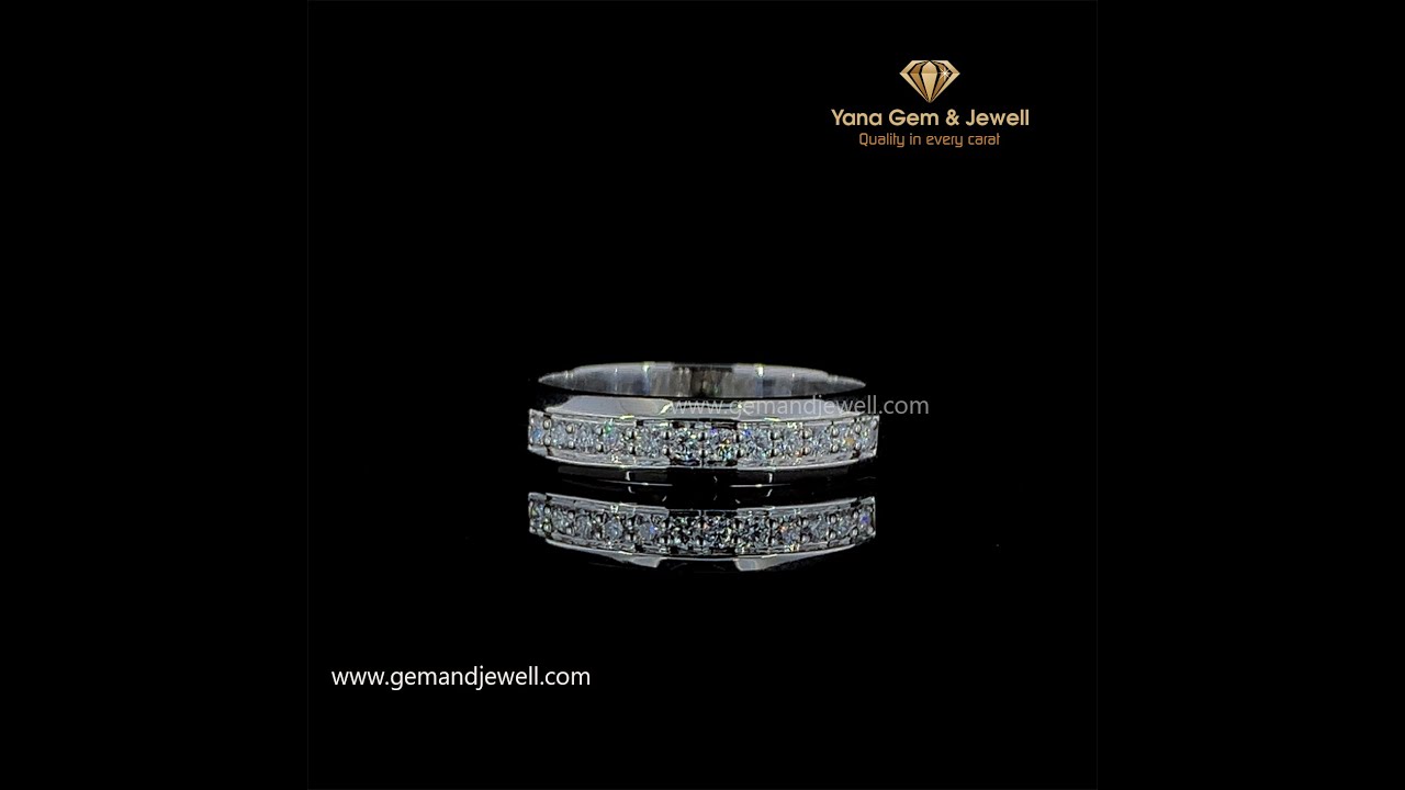 Shine with Confidence: White Gold Diamond Ring for Stylish Men | Yana ...