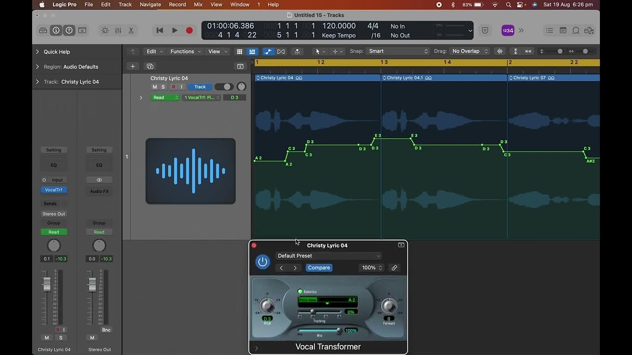 Logic Pro MIDI Control of Vocal Transformer - Create the T-Pain autotune effect - YouTube